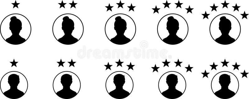 Customer Experience Vector Icon . 1 To 5 Star Satisfaction Rating ...