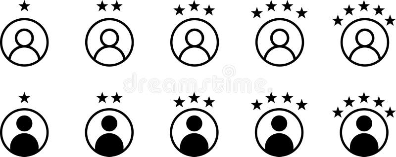 Customer Experience Vector Icon . 1 To 5 Star Satisfaction Rating ...