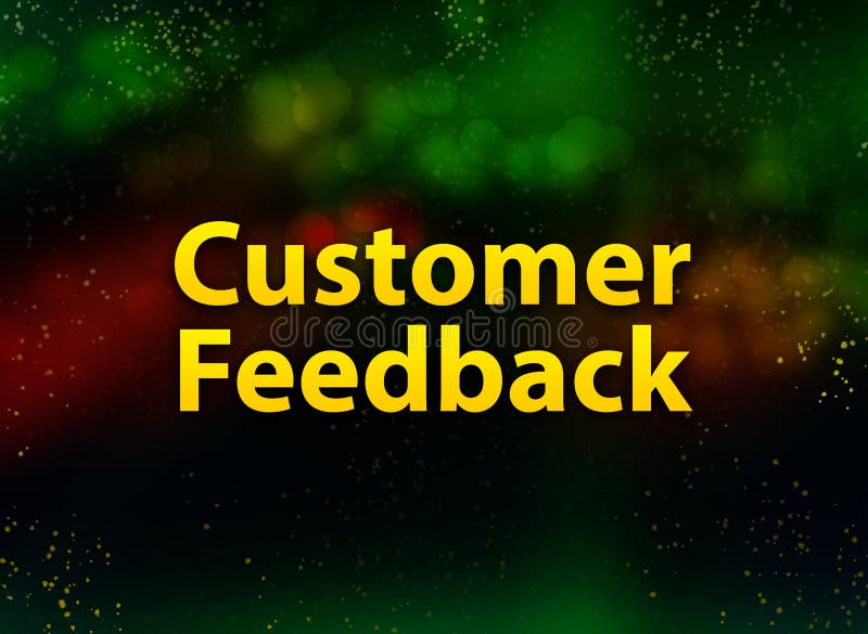 Customer Feedback Abstract Digital Banner Yellow Background Stock ...