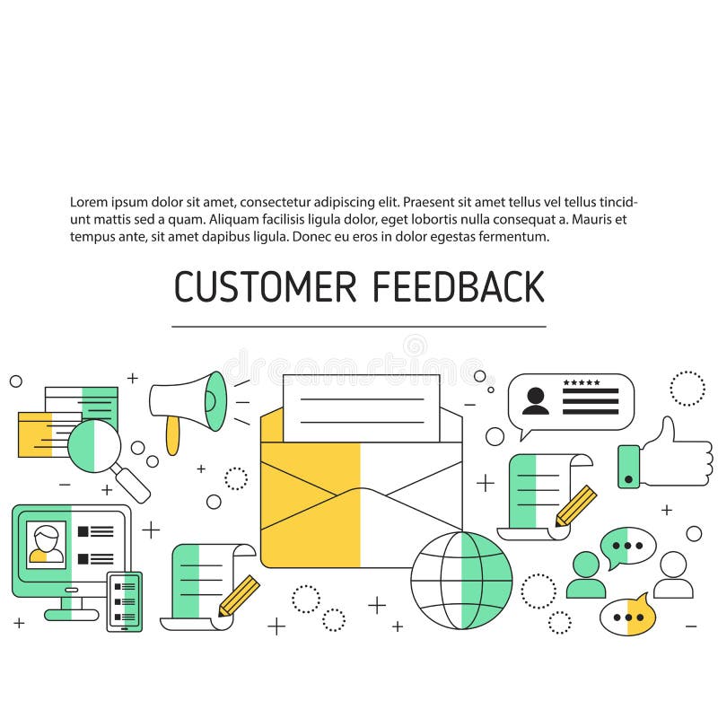 Customer feedback concept stock vector. Illustration of application ...