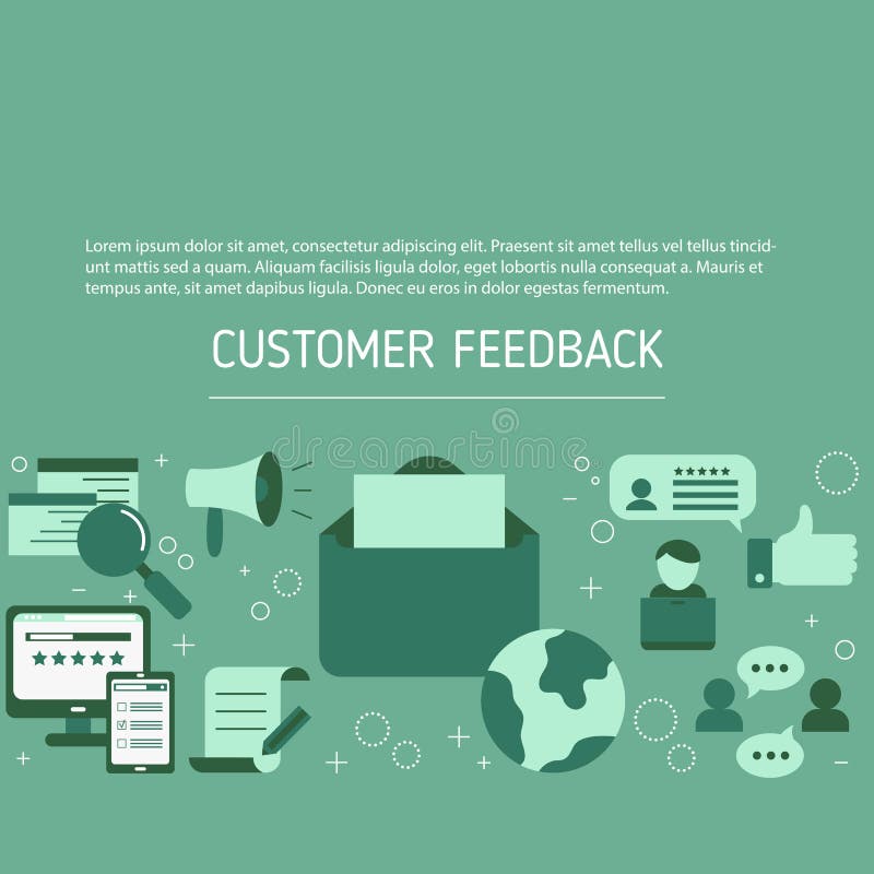 Customer feedback concept stock vector. Illustration of like - 186975352