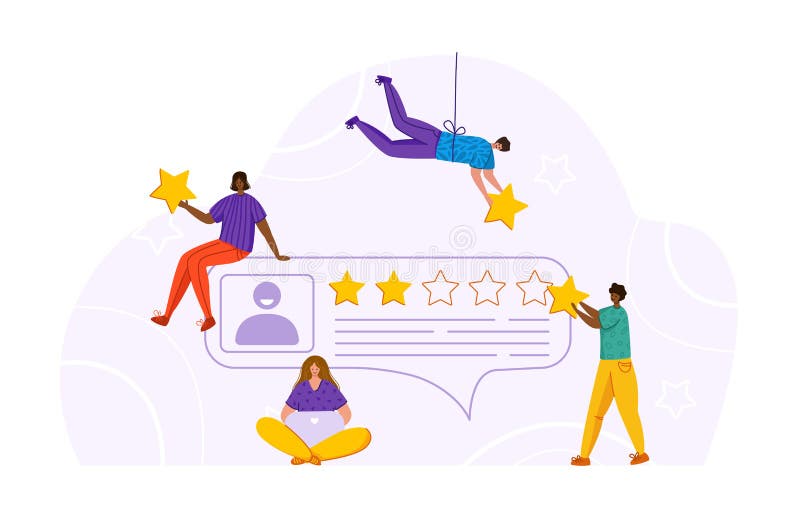 Customer Feedback Concept - Vector Stock Vector - Illustration of buyer, computer: 167530706