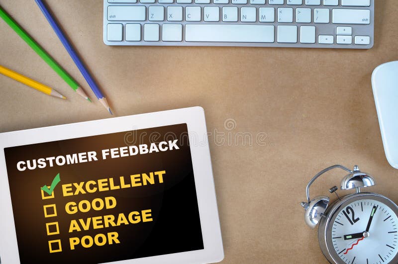 Customer Feedback Excellent Good Average and Poor on Computer Digital ...