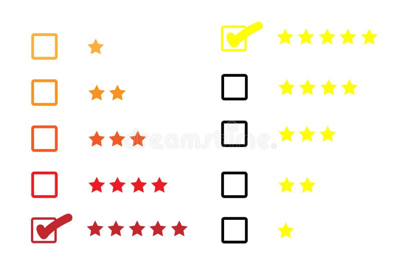 Customer Feedback Five Star Template Stock Illustration - Illustration ...