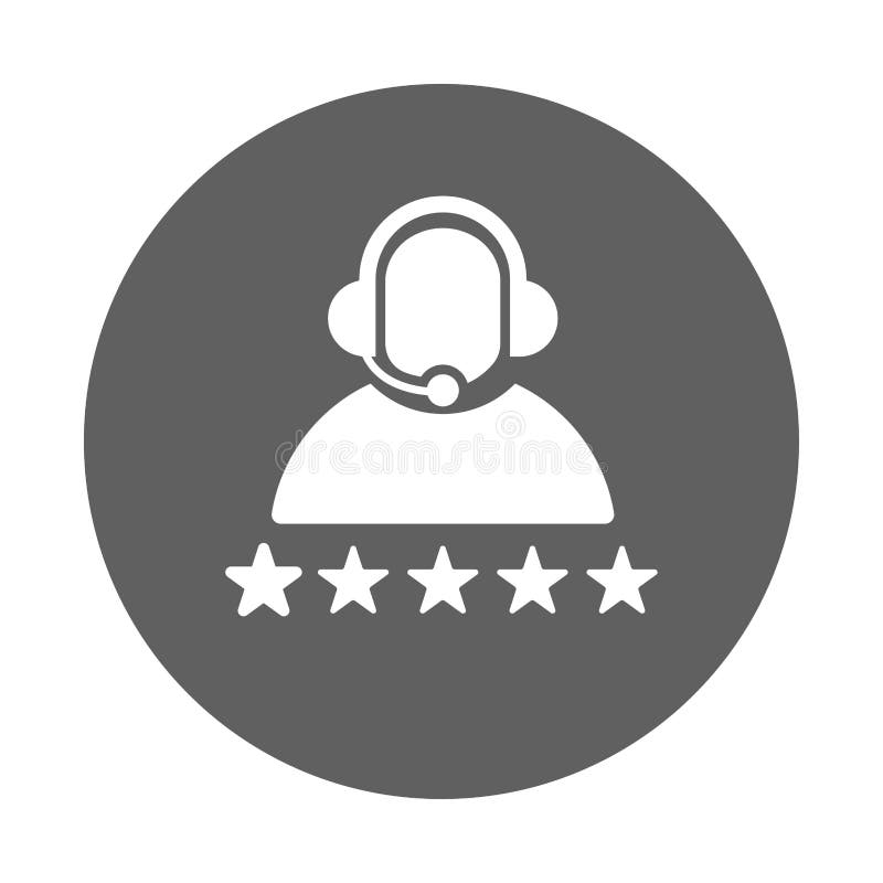 Customer, Feedback Icon. Gray Vector Graphics Stock Vector - Illustration of success, star ...