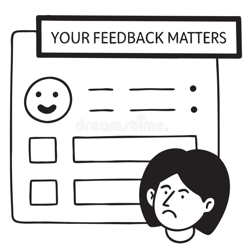 Customer Feedback Importance Illustration with Happy and Sad Faces ...