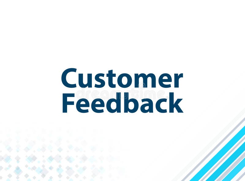 Customer Feedback Modern Flat Design Blue Abstract Background Stock ...