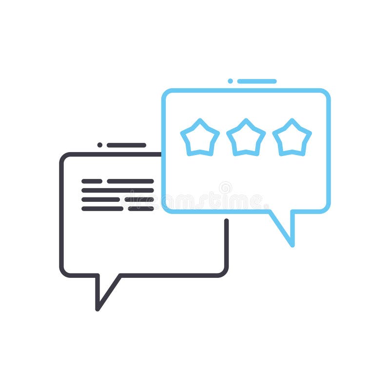 Customer Feedback Line Icon, Outline Symbol, Vector Illustration ...