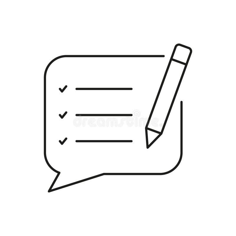 Customer Feedback Line Icon. Support Chat, Text Report Sign. Write ...