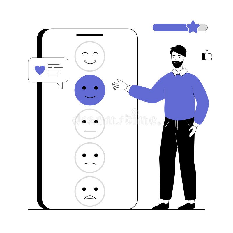 Customer Feedback Chart stock vector. Illustration of three - 328787412