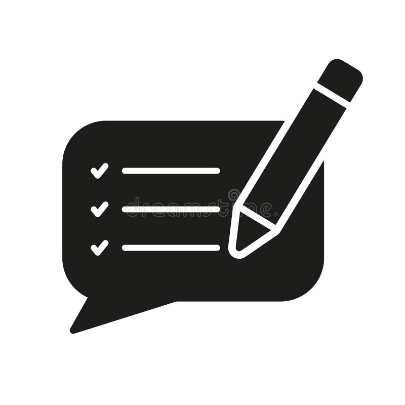 Customer Feedback Message Silhouette Icon. Support Chat Glyph Pictogram ...