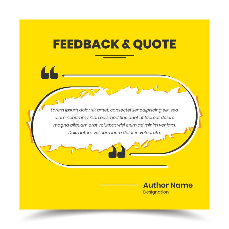 Customer Feedback and Quotation Presentation Abstract Social Media Post ...
