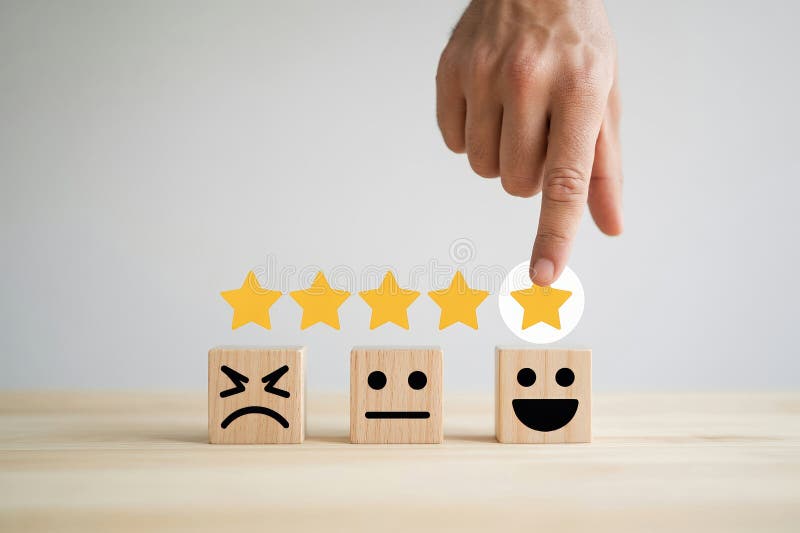 Customer Feedback Rating a Hand Selecting One Star Indicating Negative ...