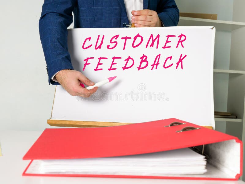 CUSTOMER FEEDBACK Sign on the Piece of Paper Stock Photo - Image of ...