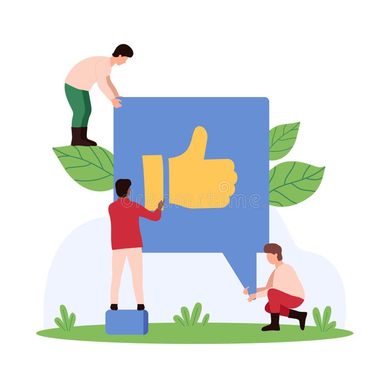 Customer Feedback, Survey Service, Tiny People Holding Speech Bubble ...