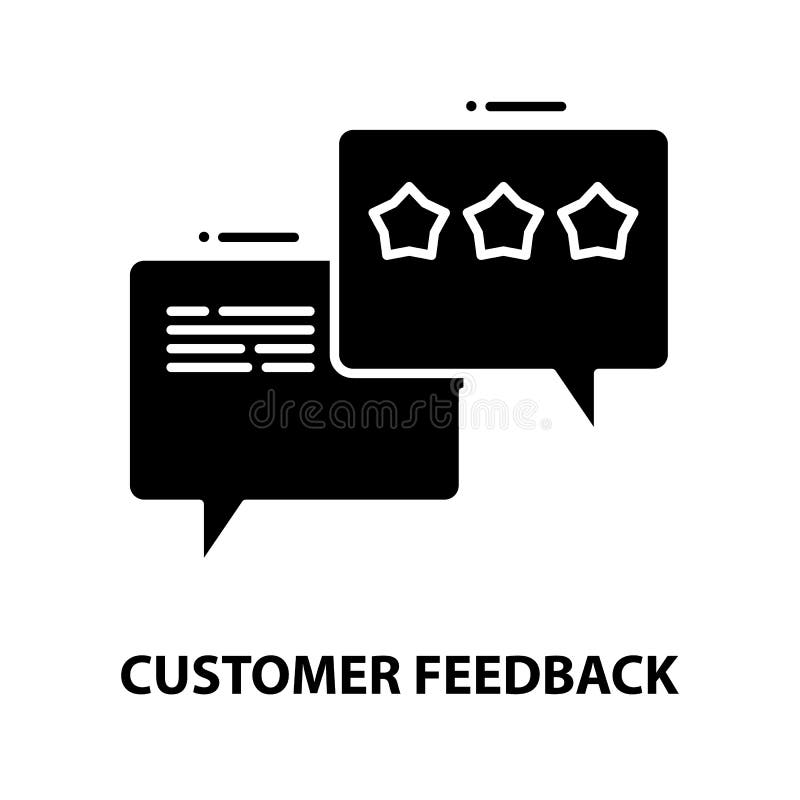 Customer Feedback Symbol Icon, Black Vector Sign with Editable Strokes ...