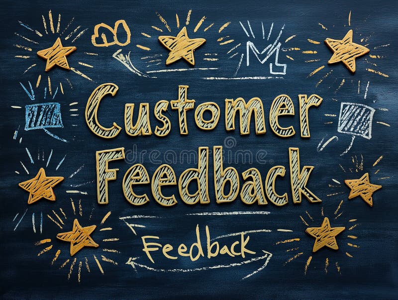 Customer Feedback Text Written on the Blackboard Stock Photo - Image of ...