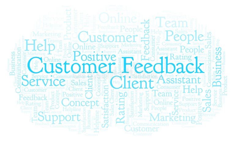 Customer Feedback Word Cloud. Stock Illustration - Illustration of ...
