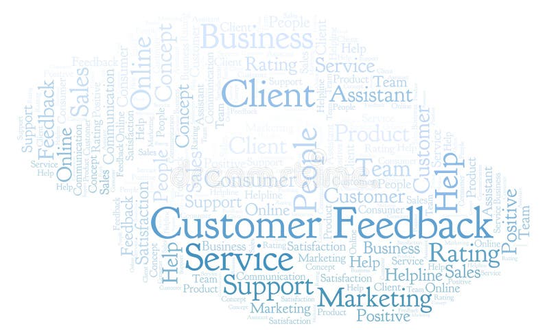 Positive Feedback Word Cloud, Made with Text only. Stock Illustration ...