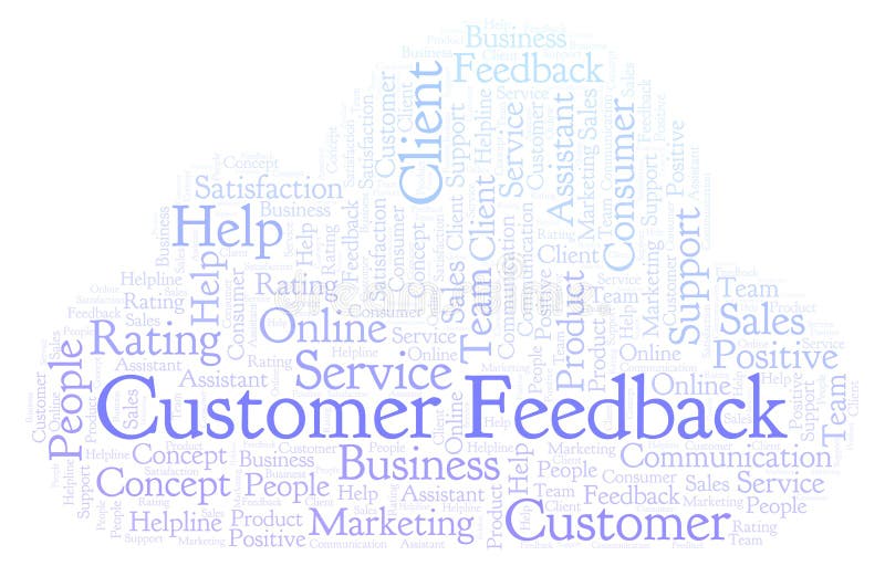 Customer Feedback Word Cloud. Stock Illustration - Illustration of ...