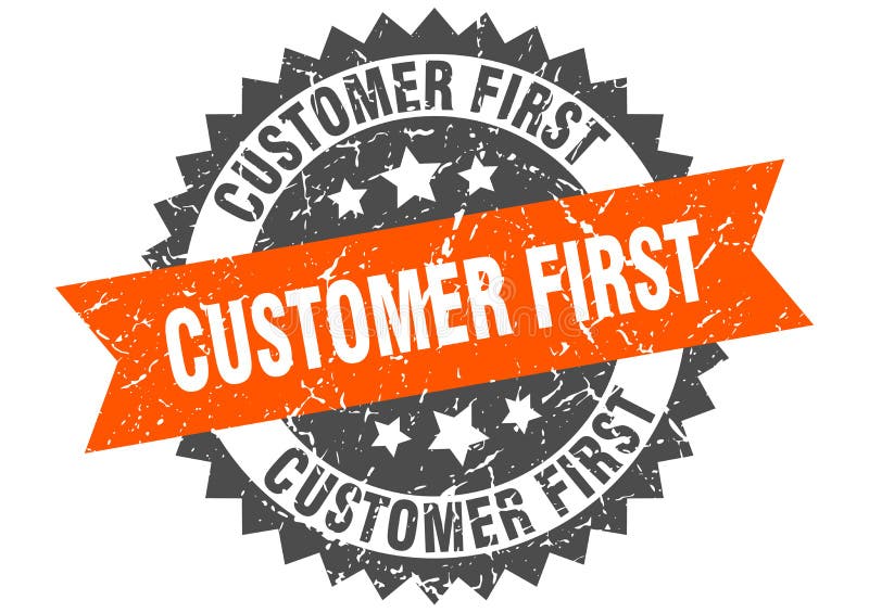 Customer First word cloud stock illustration. Illustration of card ...