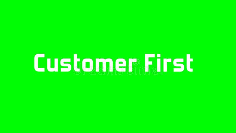 Customer First Text Green Screen Animated Video Stock Video - Video of ...