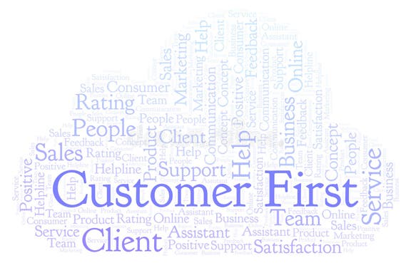 Customer First word cloud. stock illustration. Illustration of rating ...
