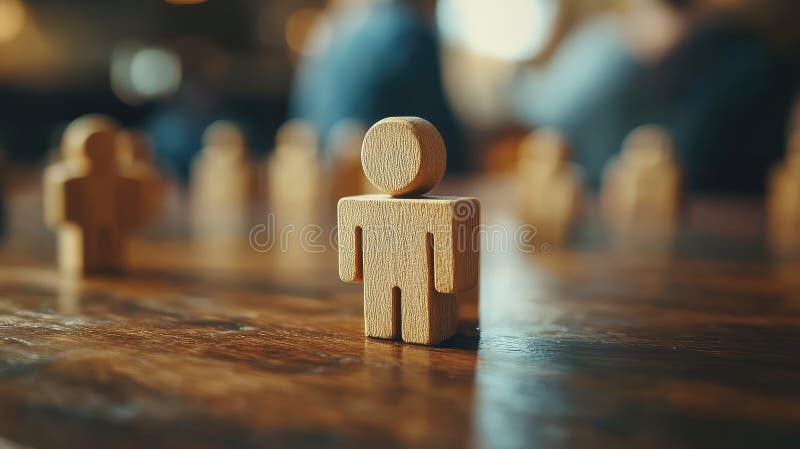 Customer Focus Group Icon on Wooden Block Linked To Human Icons ...