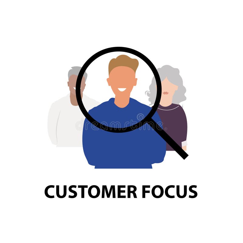 Customer Focus Icon. from the Digital Transformation Collection Stock ...