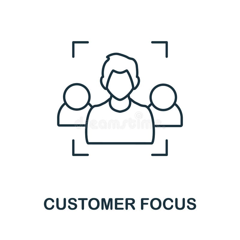 Customer Focus Icon. Line Element from Digital Transformation ...