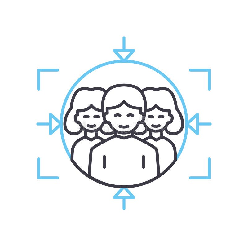Customer Focus Line Icon, Outline Symbol, Vector Illustration, Concept ...