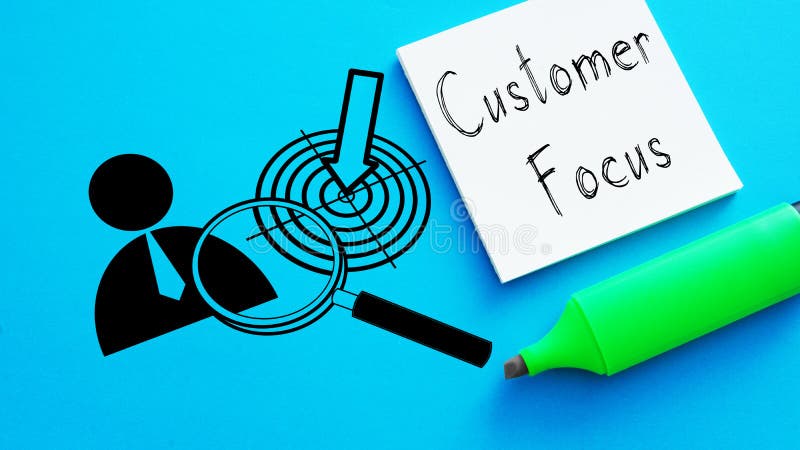 Customer Focus is Shown Using the Text Stock Illustration ...