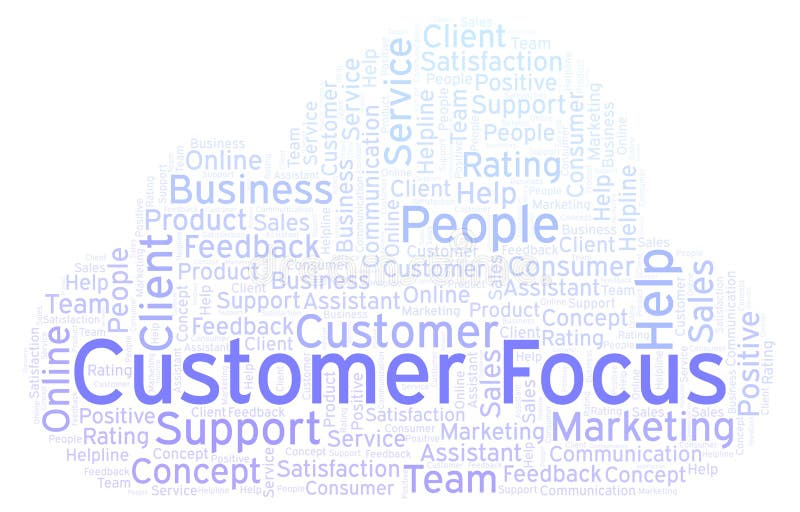 Customer Focus word cloud. stock illustration. Illustration of online ...