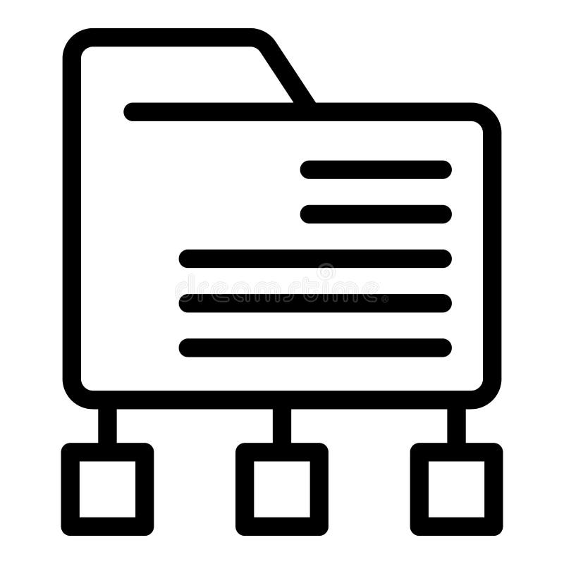 Customer Folder Icon, Outline Style Stock Vector - Illustration of ...