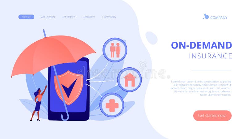 On-demand Insurance Concept Vector Illustration. Stock Vector ...