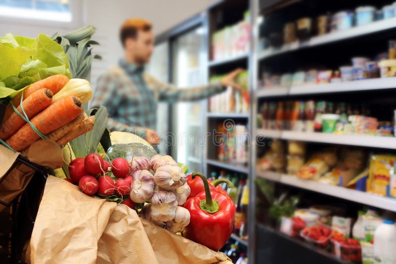 Customer at the Grocery Store Stock Photo - Image of healthy, retail ...