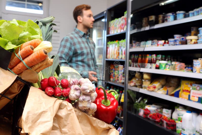 Customer at the Grocery Store Stock Photo - Image of healthy, retail ...