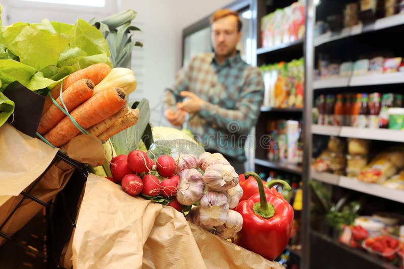 Customer at the Grocery Store Stock Photo - Image of healthy, retail ...