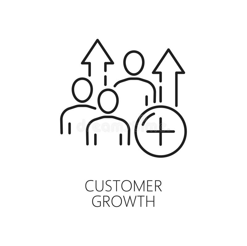Customer Growth, Content Delivery Network Icon Stock Illustration ...