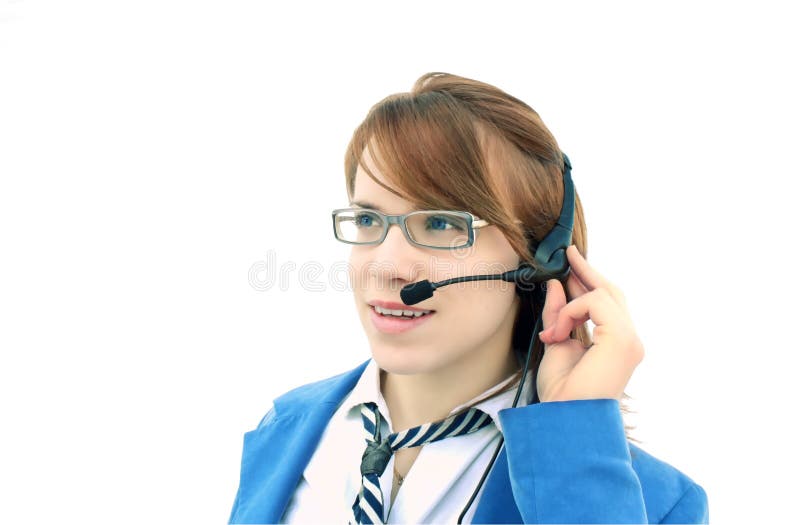 Customer Help Desk - Operator Stock Image - Image of smiling, service ...
