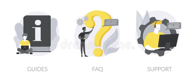 Customer Help Service Abstract Concept Vector Illustrations. Stock ...