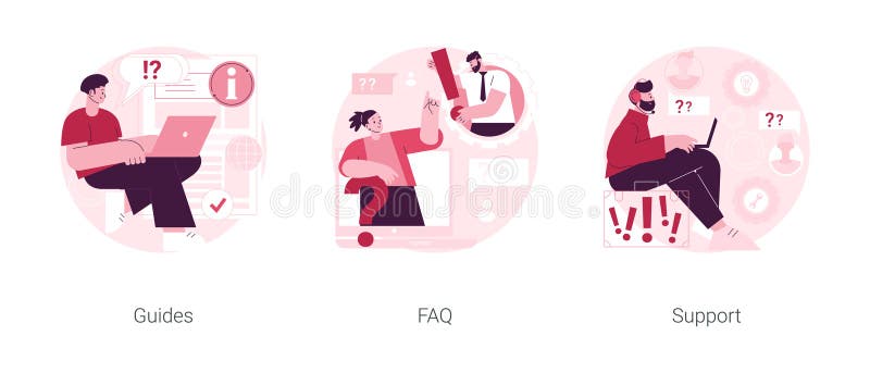 Customer Help Service Abstract Concept Vector Illustrations. Stock ...