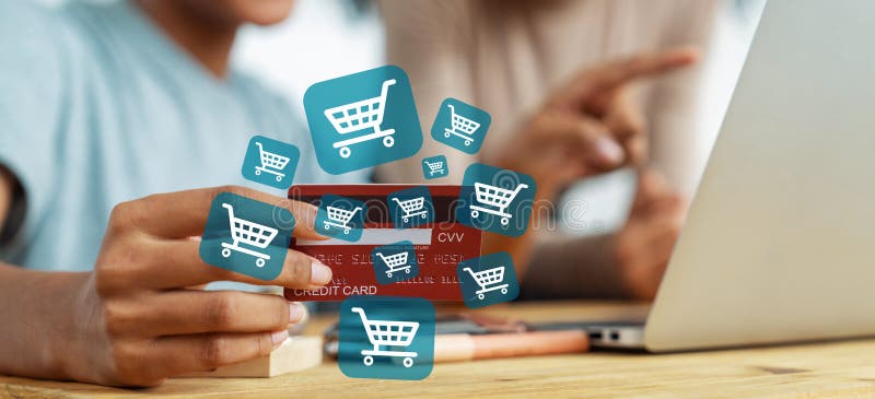 Elegant Consumer Holding Credit Consulting Shopping Online Inventory ...