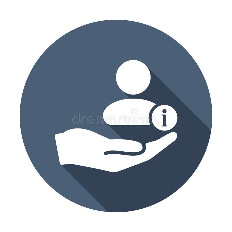 Customer Icon with Information Sign. Customer Icon and about, Faq, Help ...