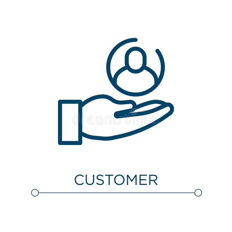 Customer Icon. Linear Vector Illustration. Outline Customer Icon Vector ...