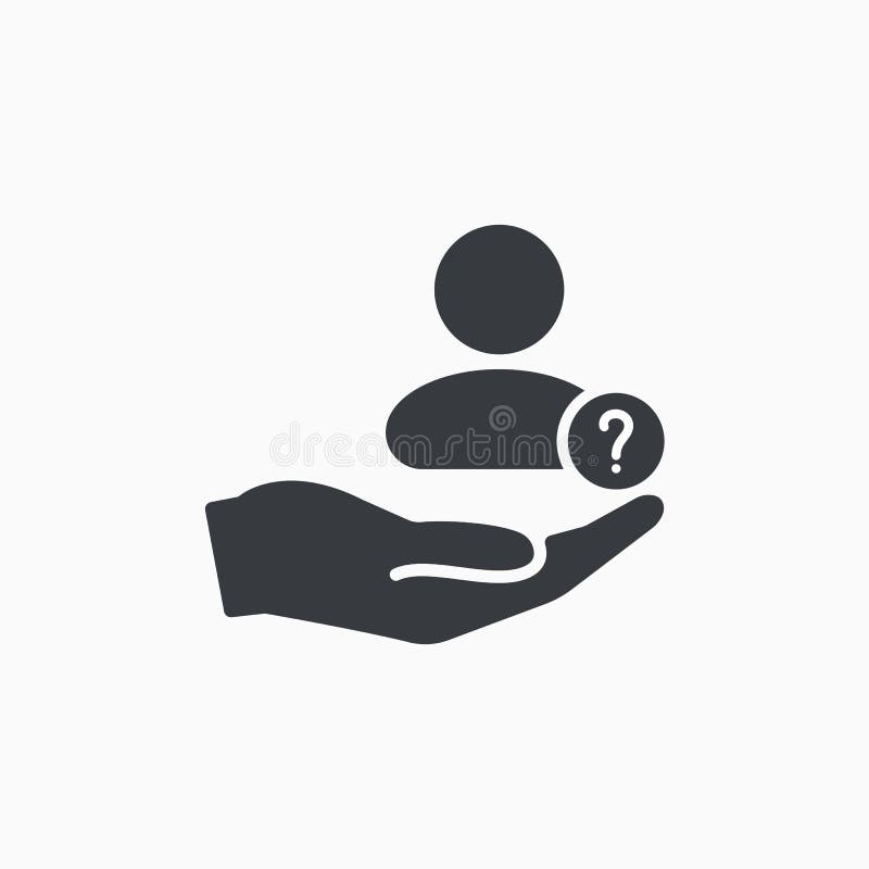 Customer Icon with Question Mark. Customer Icon and Help, How To, Info ...