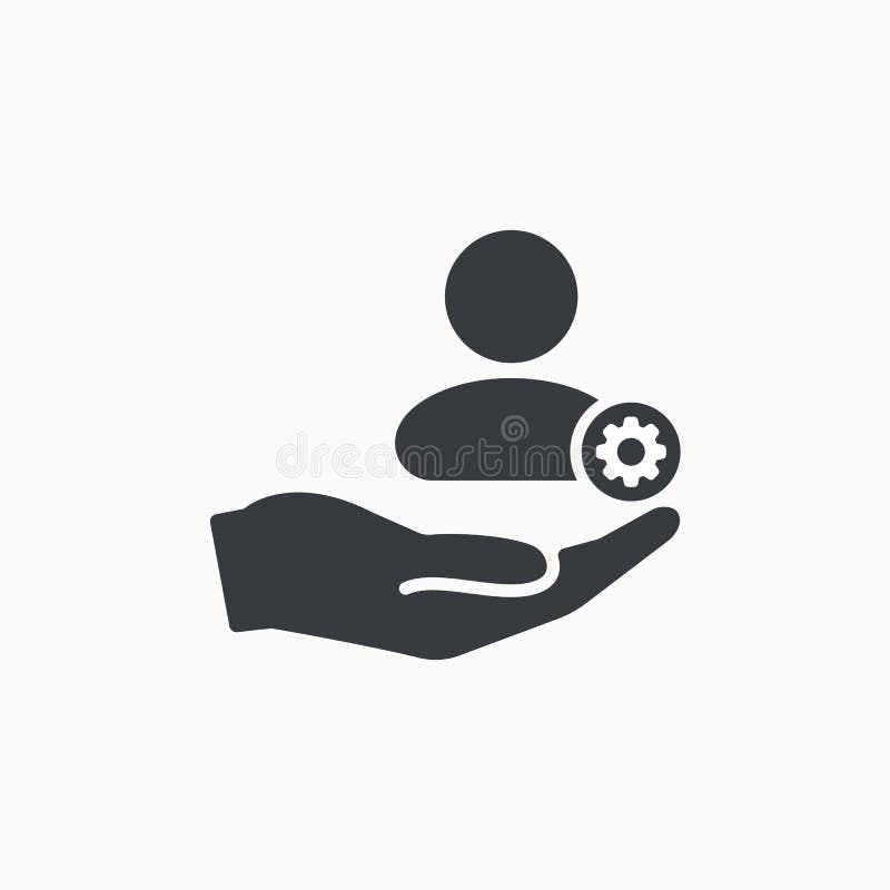 Customer Icon with Settings Sign. Customer Icon and Customize, Setup ...