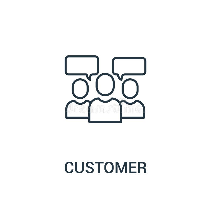 Customer Icon Vector from Advertising Collection. Thin Line Customer ...