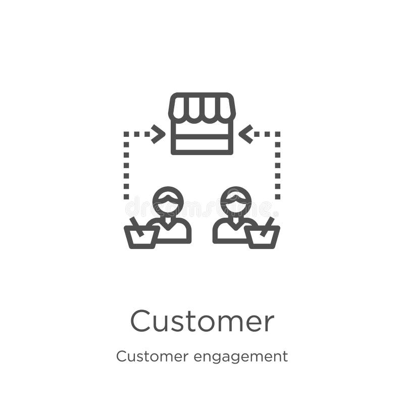 Customer Icon Vector from Advertising Collection. Thin Line Customer ...