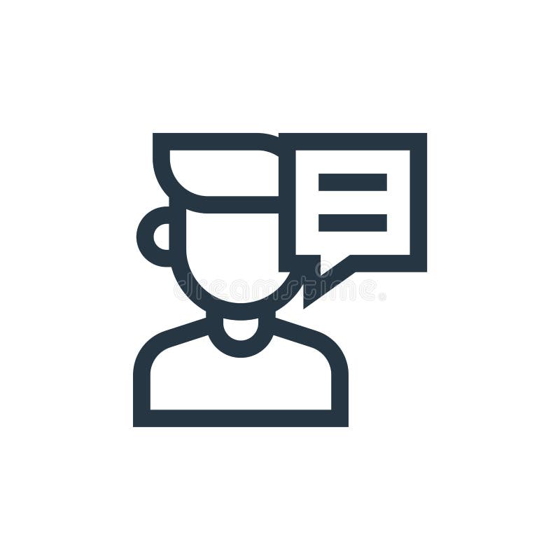 Customer Icon Vector from Customer Reviews Concept. Thin Line ...